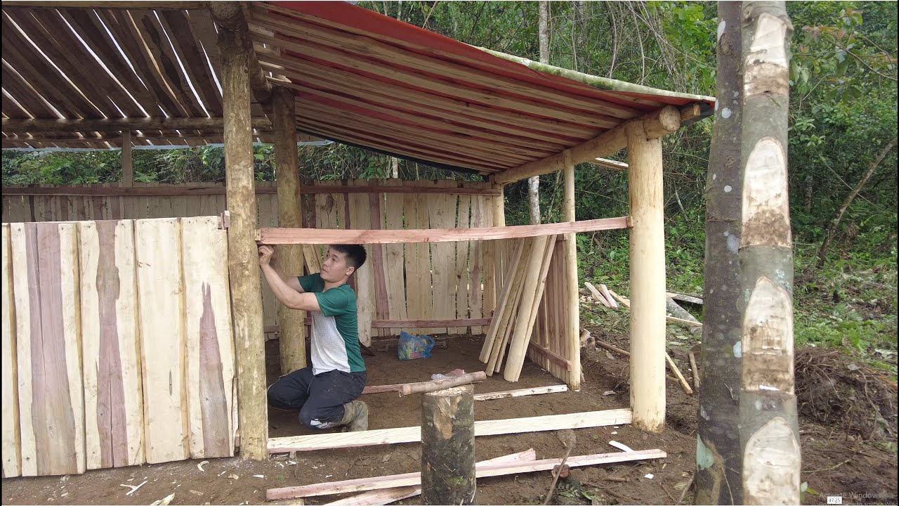 Complete Wooden Kitchen Construction in The Wild - Technique Building ...