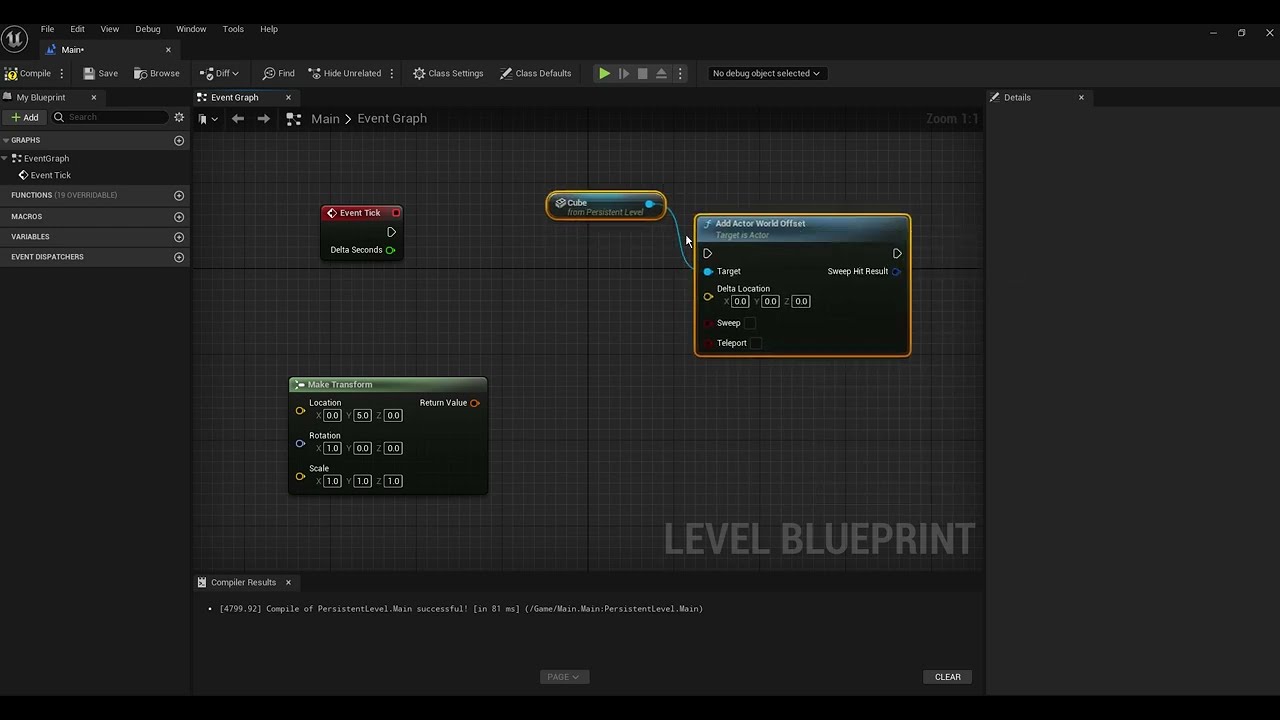 Ue5 Blueprints Tutorial 012 11 Create A Node Add Actor World Offset Youtube 3164