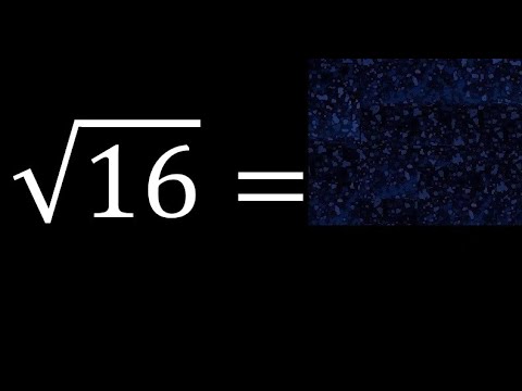 square root of 16 - YouTube