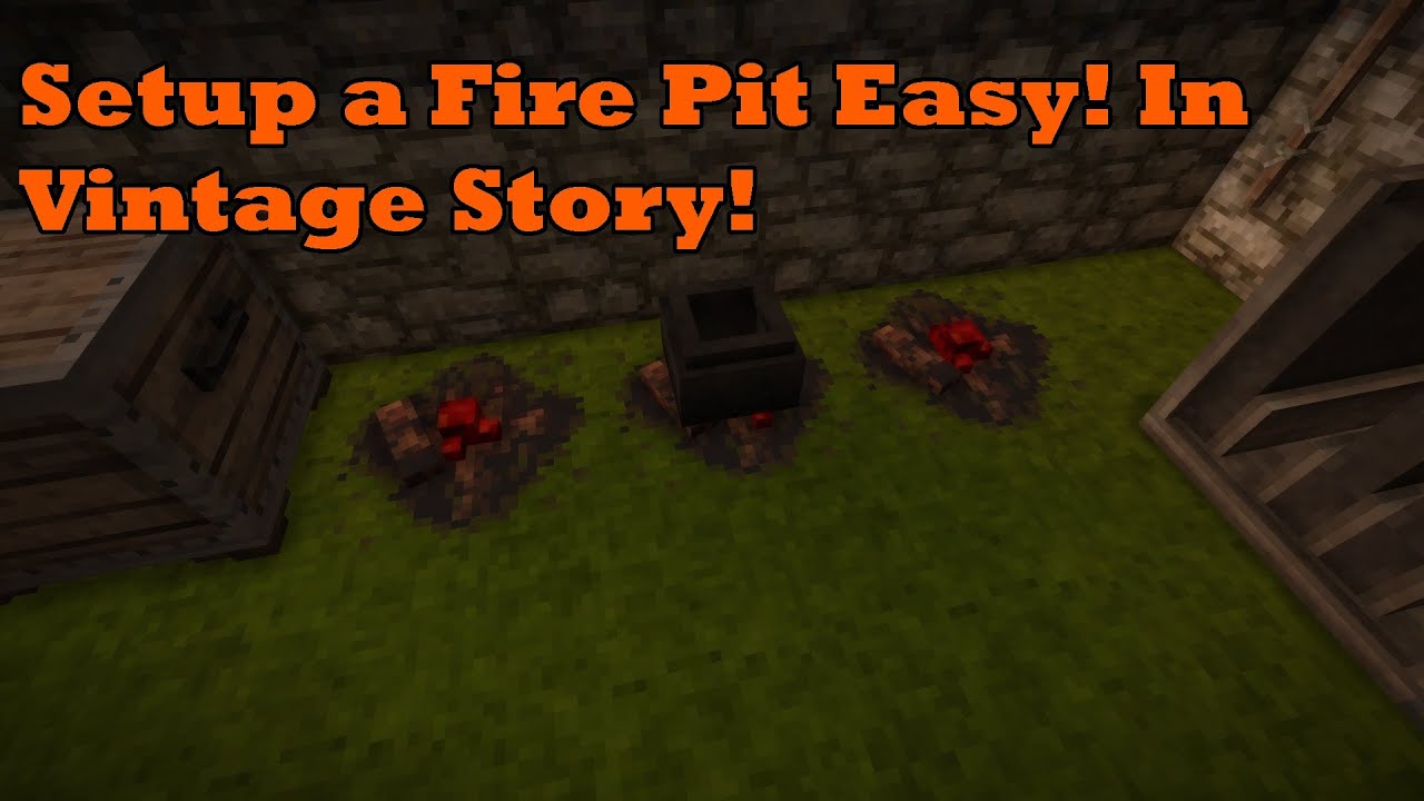 Vintage Story - Setup for first fire pit easy! - YouTube