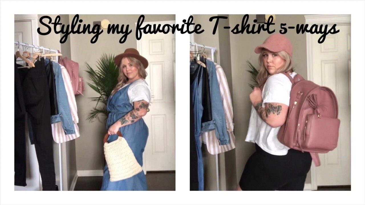 Styling a basic T-shirt 5-ways ! - YouTube