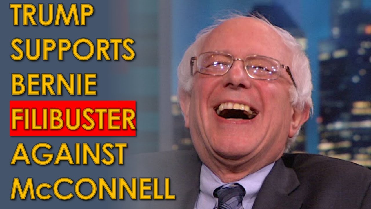 Trump SUPPORTS Bernie Sanders Filibuster against Mitch McConnell ...
