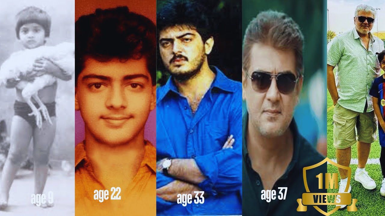 Ajith Kumar's Age Transformation From Young Star to Timeless Icon - YouTube