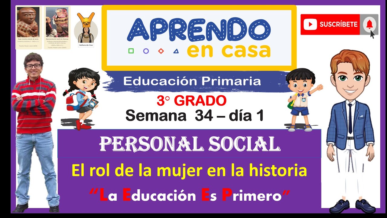 El rol de la mujer en la historia - 3ER. GRADO SEMANA 34 -DIA 1 - YouTube