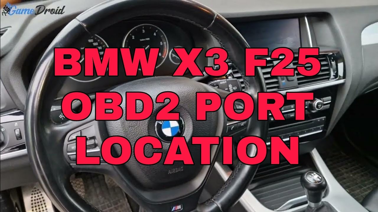 BMW X3 F25 2015 OBD2 Diagnostic Port Location - YouTube