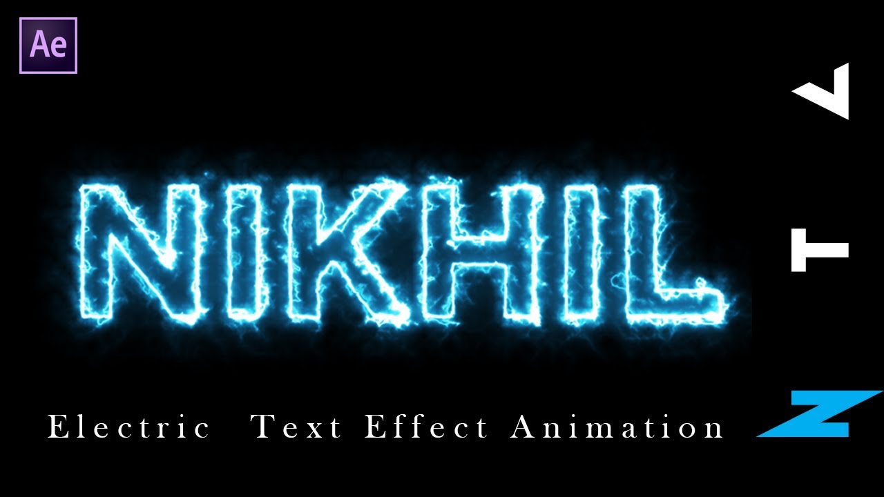 Electric Text Effect Animation After Effects Tutorial || NTC || 2020 ...