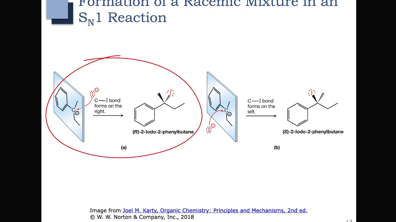 Ch8 - Part 2 - Stereochemistry of the SN1 and SN2 Reactions - YouTube