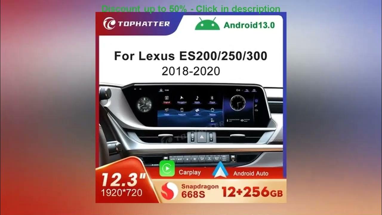 Android 13 For Lexus ES ES200 ES250 ES300 2018-2020 CarPlay Android Auto 8 Core Multimedia - YouTube