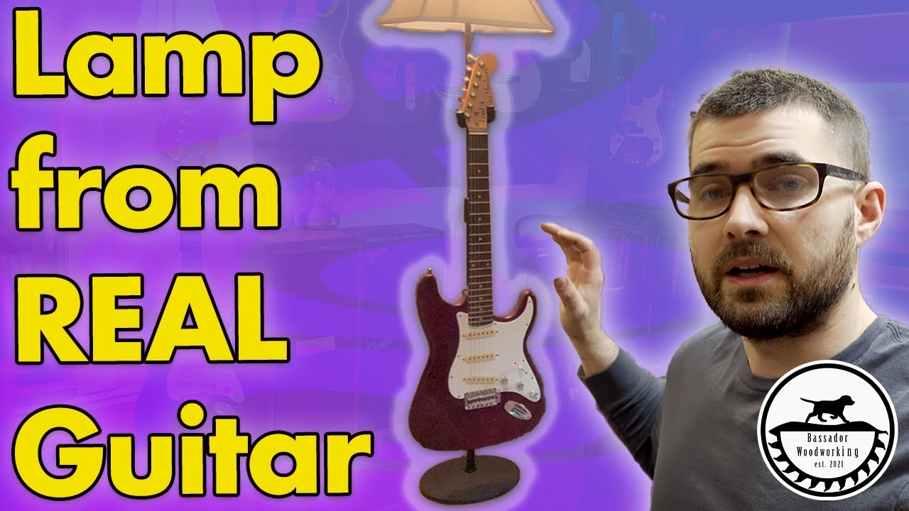 Transforming A Real Guitar Into A Stylish DIY Lamp! - YouTube