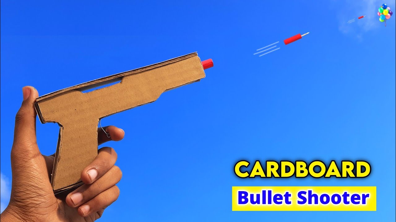 How To Make Cardboard Gun Simple And Easy Gun Which Shoots Bullet