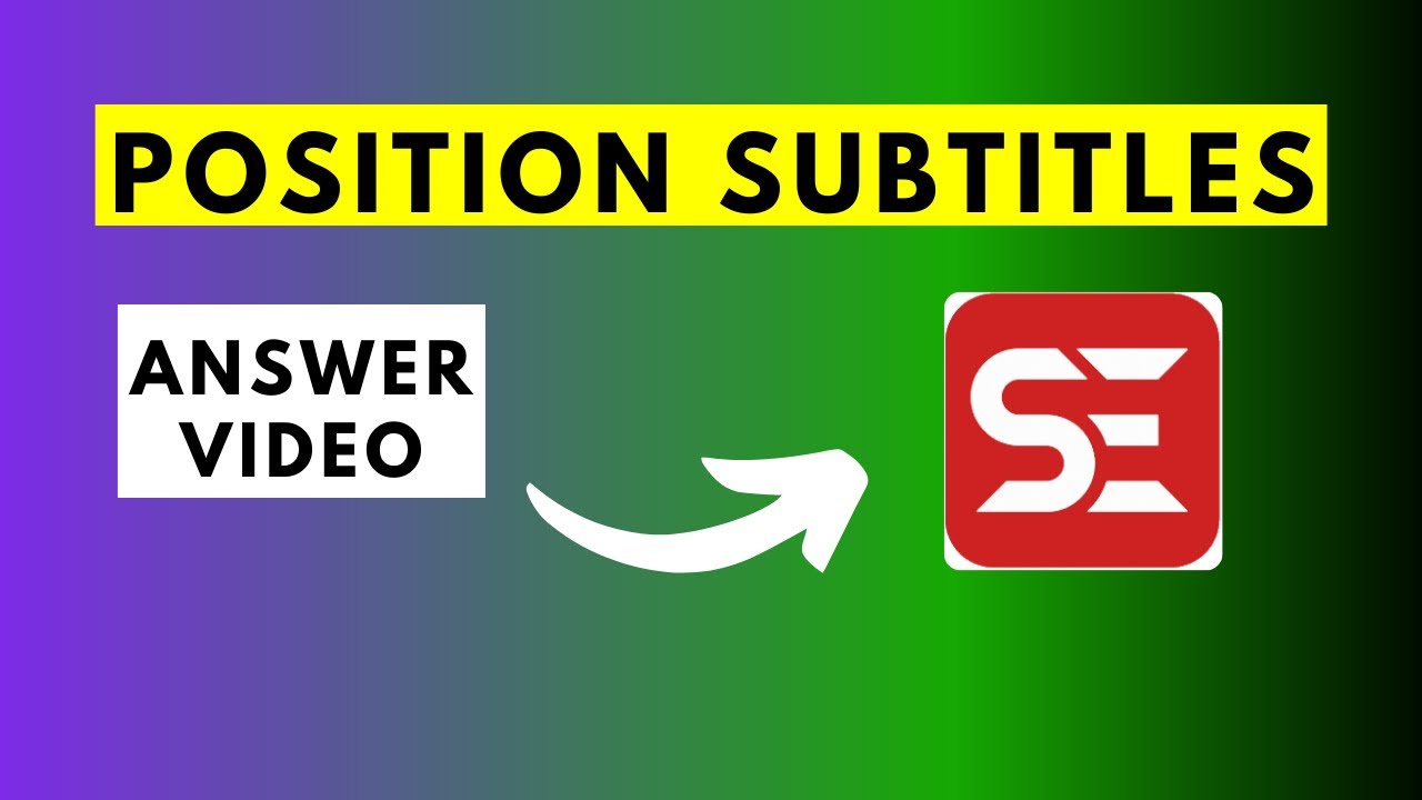How To Position Subtitles In Subtitle Edit Slightly Higher Than The Default Position Answer How To Position Subtitles In Subtitle Edit Slightly Higher Than The Default Position Answer