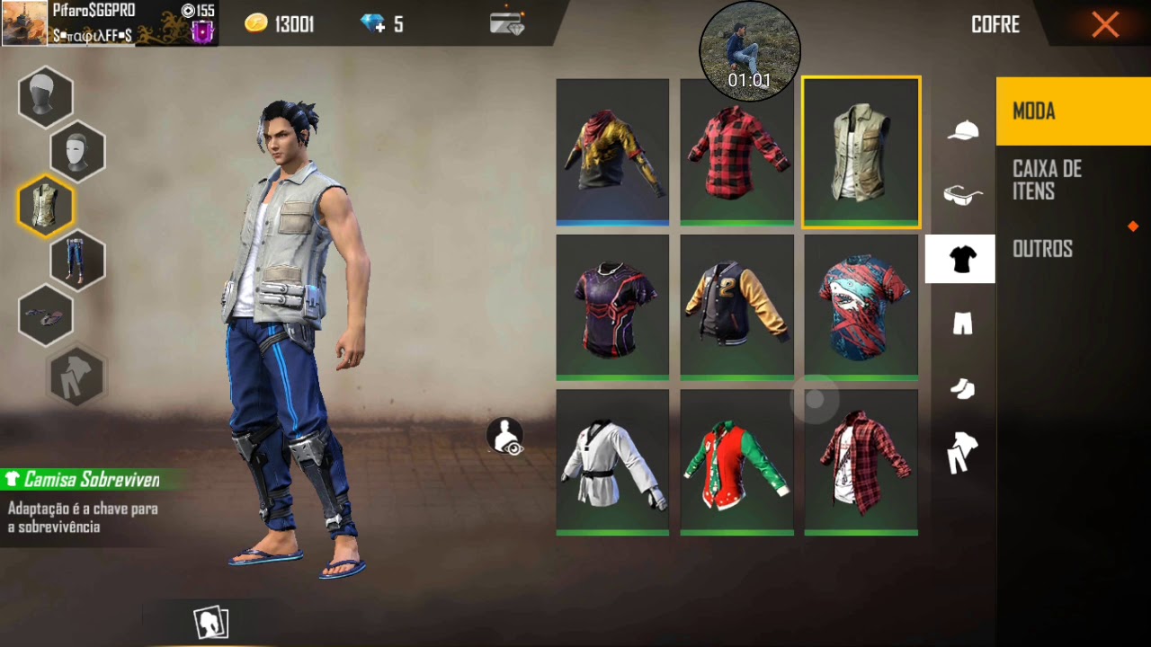 Mostrando as minhas roupas de FF - YouTube