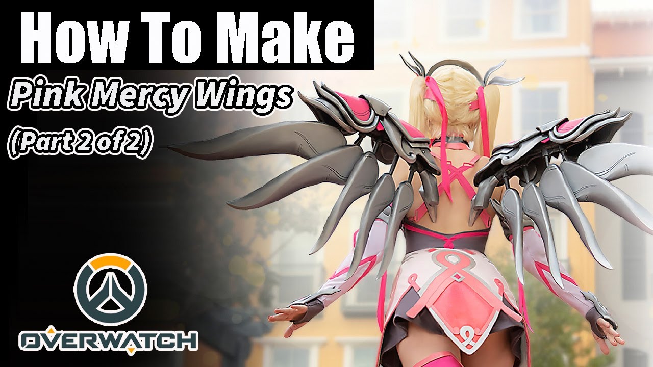 How to make Pink Mercy Wings (Part 2 of 2) from Overwatch! DIY Cosplay ...
