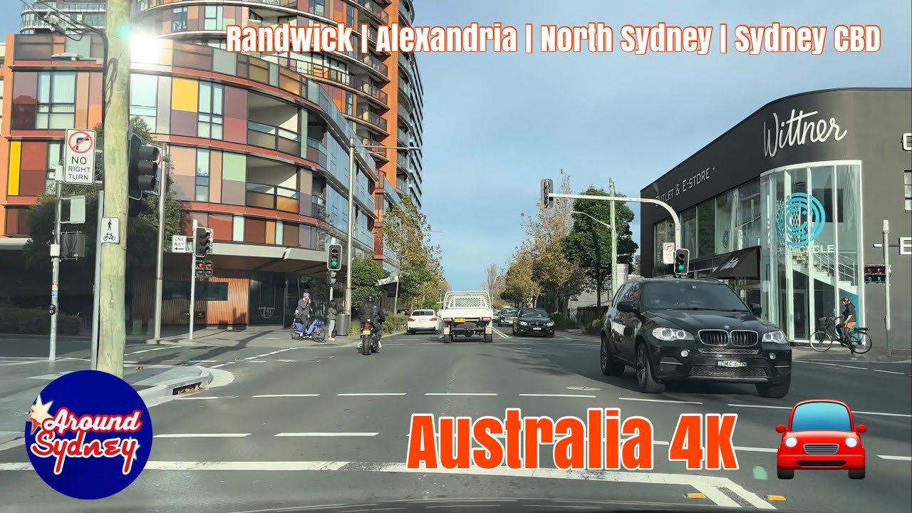 Sydney 🇦🇺[Drive 💯Min 4K HDR ] Randwick | Alexandria To North Sydney ...