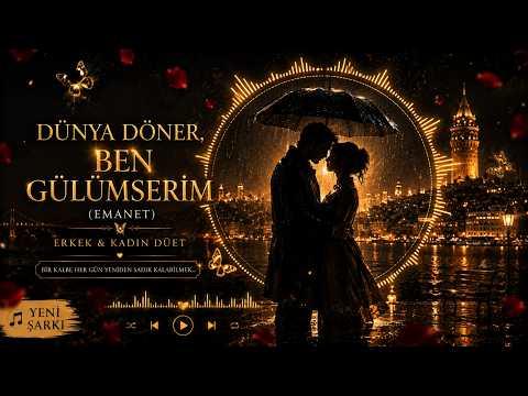 🎵 DÜNYA DÖNER, BEN GÜLÜMSERİM (EMANET) 🌧️ | Erkek & Kadın Düet | Duygusal Aşk Şarkısı