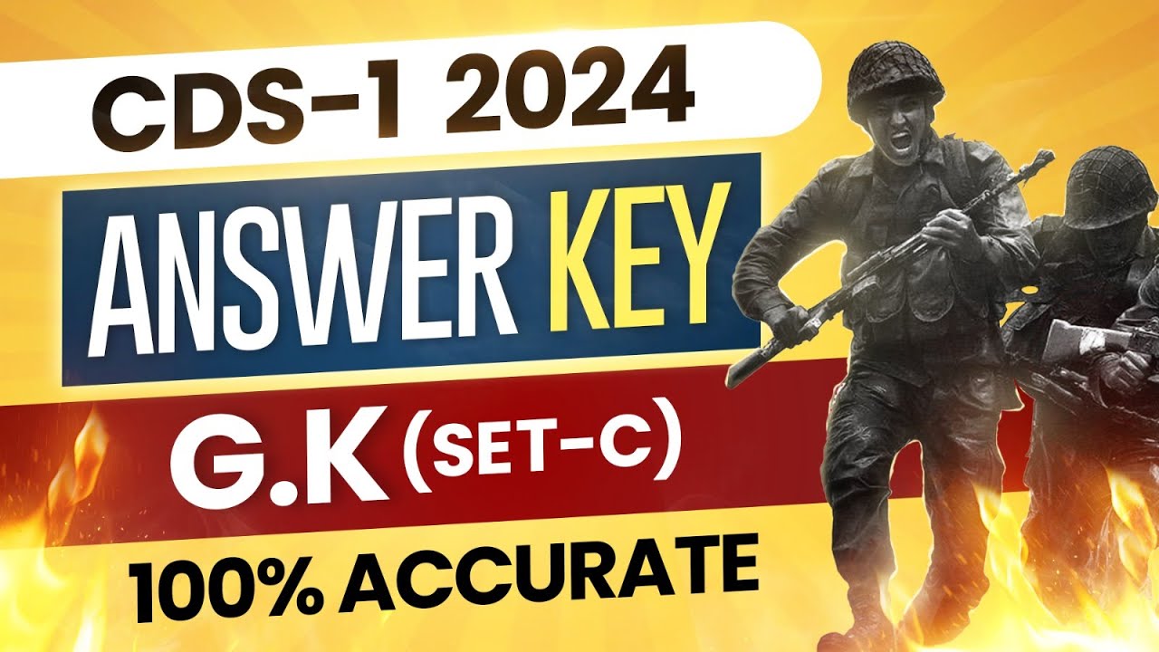 CDS GK Answer Key SET-C #cdsgk - YouTube