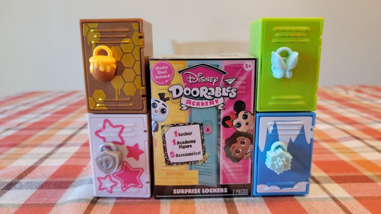 Disney Doorables Academy 7 Piece Suprise Lockers pt4 - YouTube