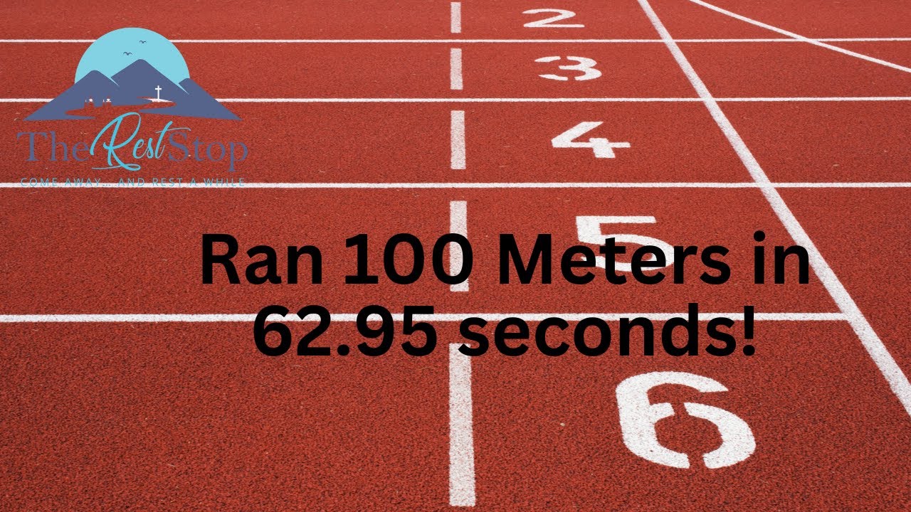 Ran the 100 meters in 62 95 seconds! #livewell #lifestyle #lifebalance ...