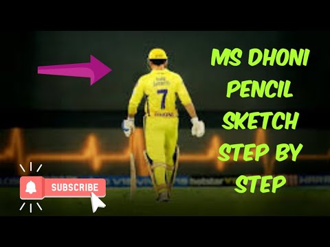 How to draw MS Dhoni drawing for beginners || pencil Sketch / step by ...