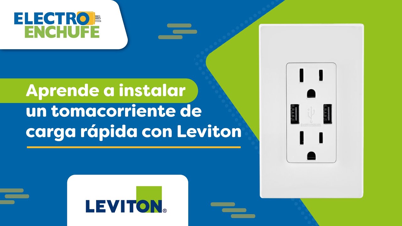Aprende a instalar un tomacorriente de carga rápida con Leviton - YouTube