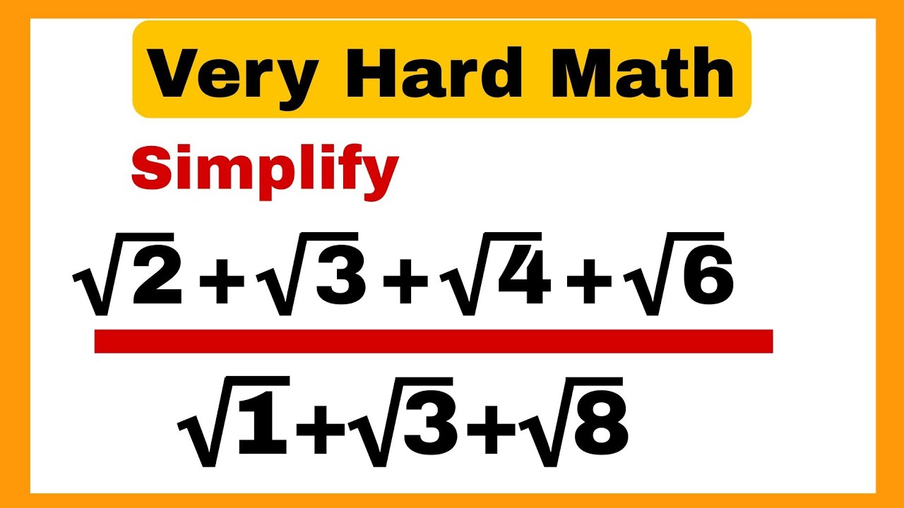 Very hard algebra simplification maths Problem. - YouTube