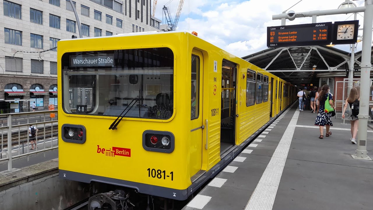 U-Bahn Berlin Mitfahrt von Krumme Lanke bis Warschauer Straße im GI/1E ...