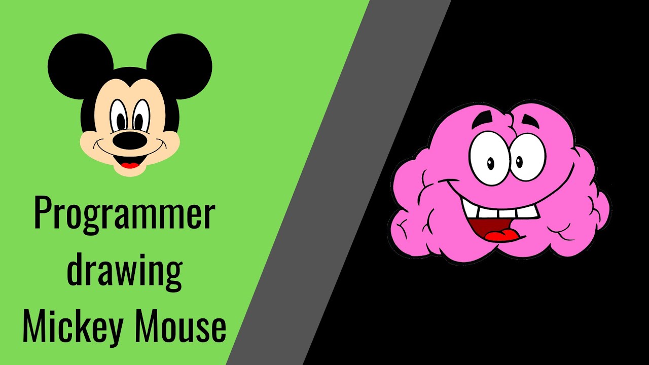 A Programmer drawing Mickey Mouse - YouTube