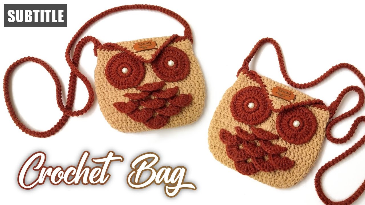 TUTORIAL MEMBUAT TAS RAJUT SELEMPANG MODEL TERBARU - RAJUTAN TAS BURUNG ...