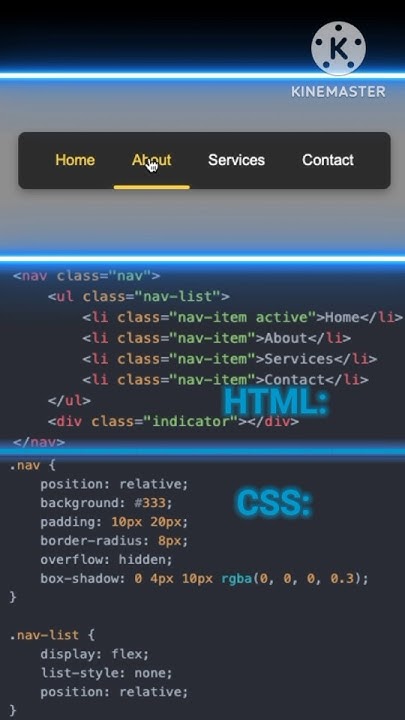 Magic Navigation MENU indicator #html #cssanimation #code #coding # ...