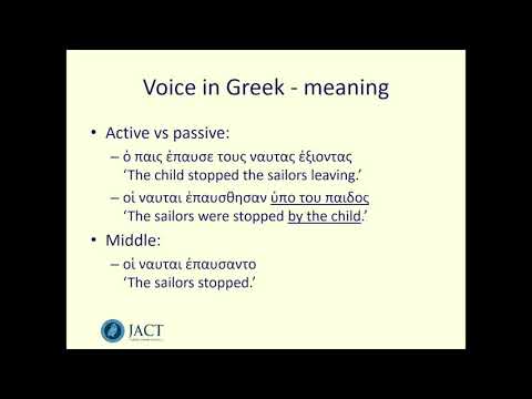 Voice and verbs – active, middle and passive - YouTube