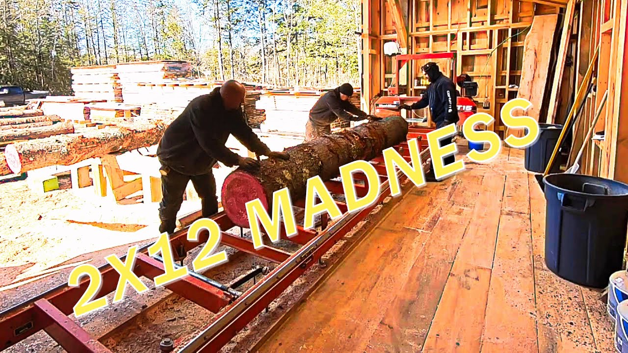 2X12 LUMBER MADNESS WITH THE WOODMIZER LT15 WIDE - YouTube