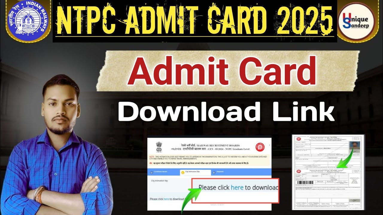 NTPC (Graduate Level) admit card download link 2025 // ntpc city ...