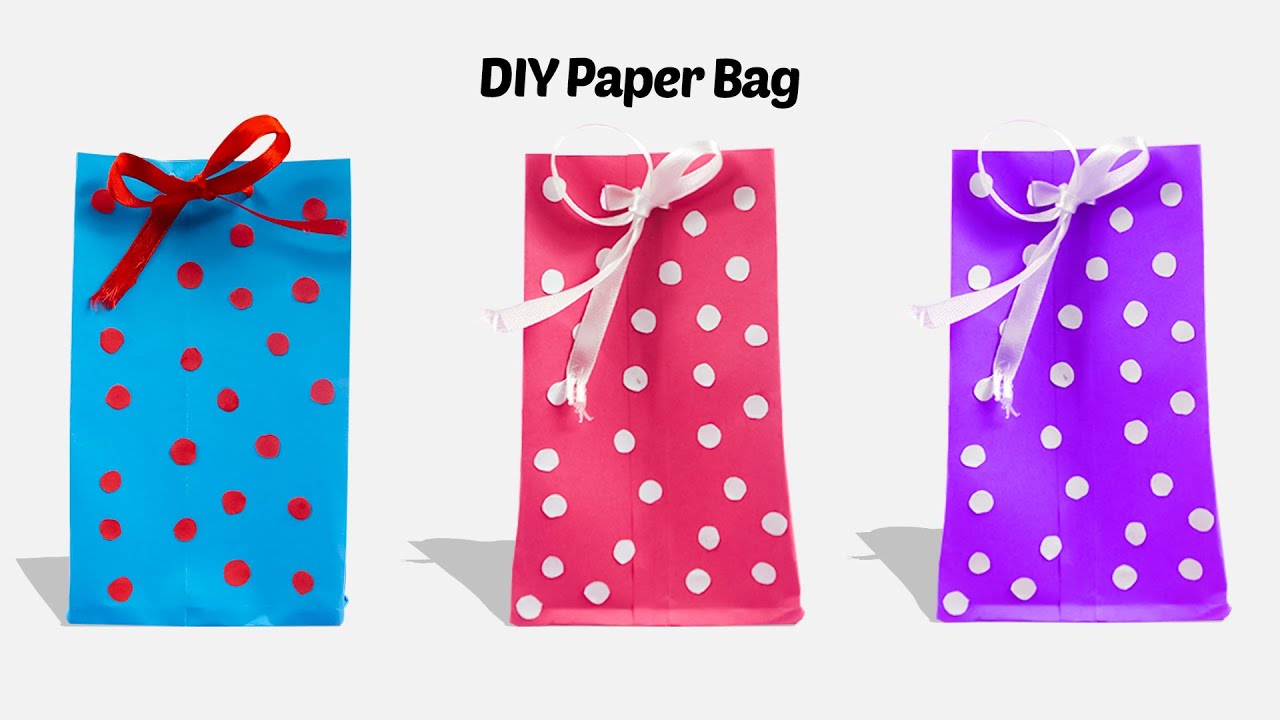 How To Make An Origami Bag with paper | Origami Gift Bag | DIY Paper ...