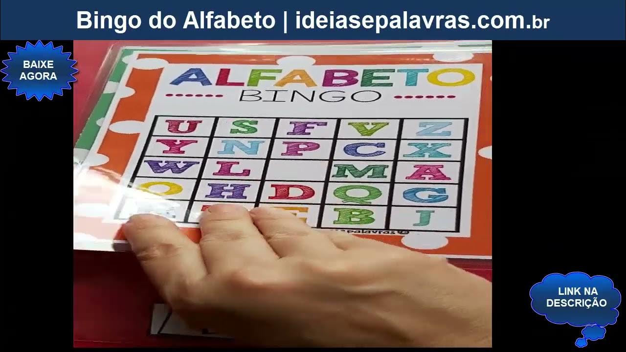Bingo do Alfabeto | Jogo Pedagógico com 10 Cartelas para Atividade de ...