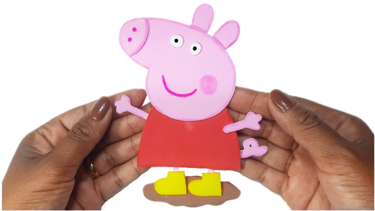 Como fazer PEPPA PIG EM EVA | IDEIAS com EVA | PEPPA PIG ️ Hellen ...