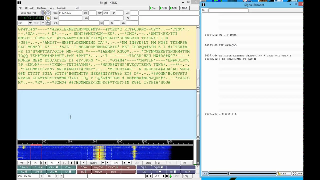 Testing new multi channel CW decode in Fldigi - YouTube