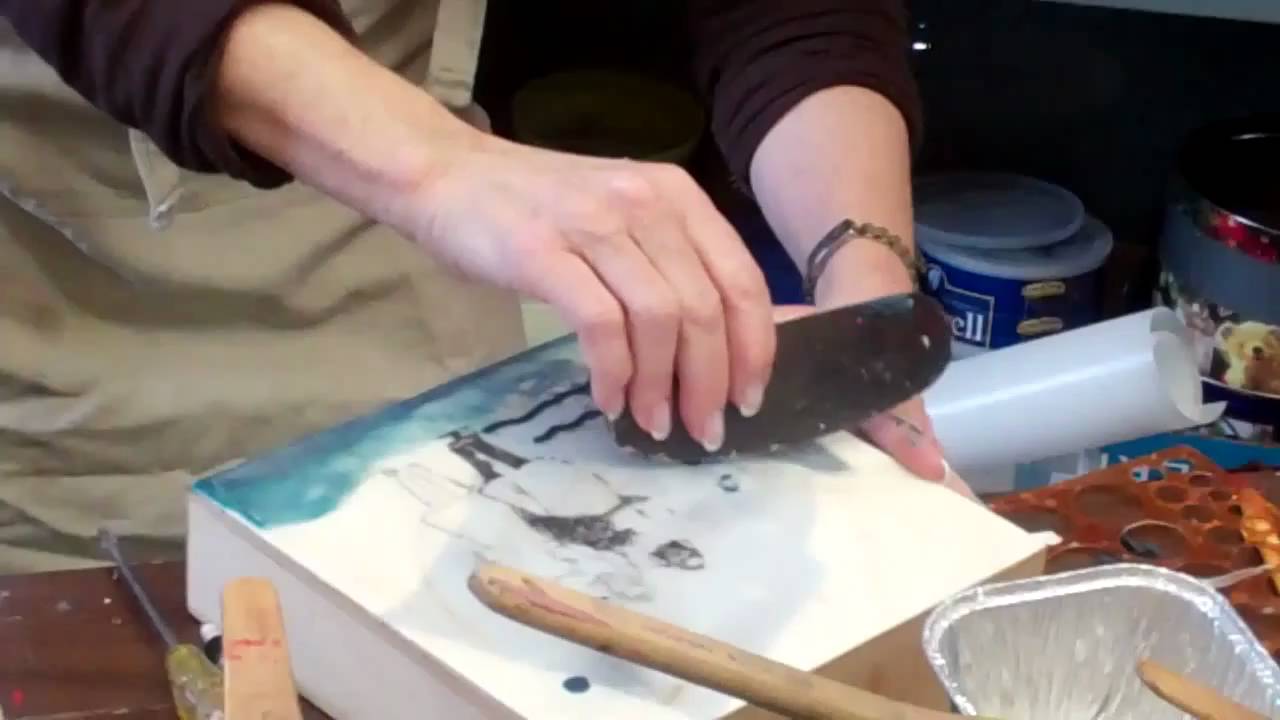 How to Paint with Encaustic Paints, Embedding Wax Part 4 - YouTube