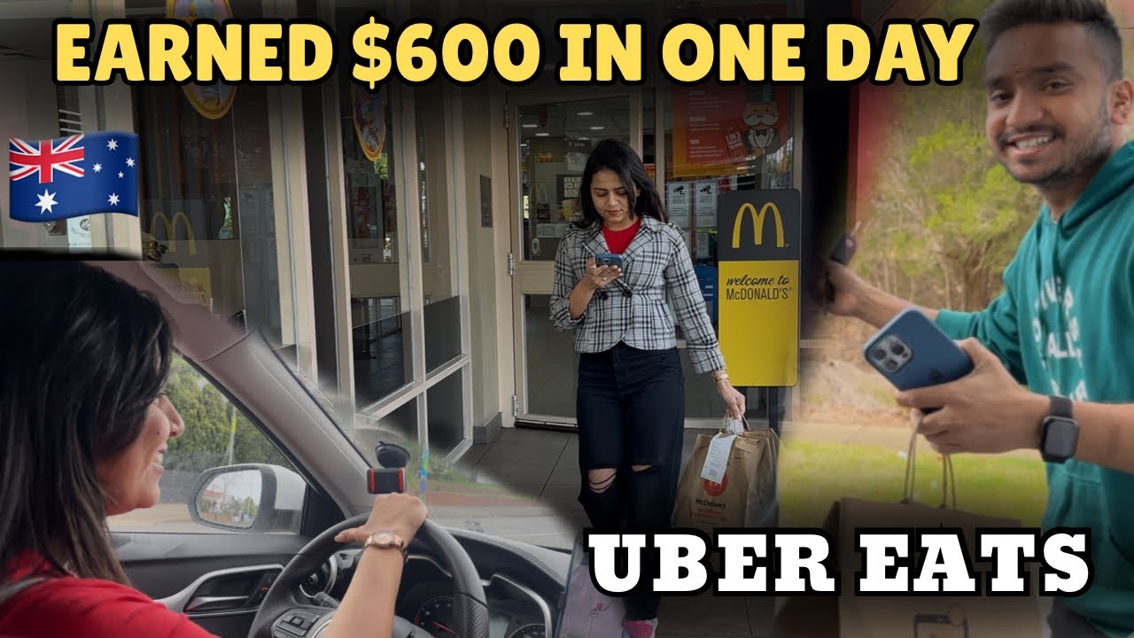 UBER EATS 12 HOURS CHALLENGE 🇦🇺 We made $600 in just 1 day😎 - YouTube