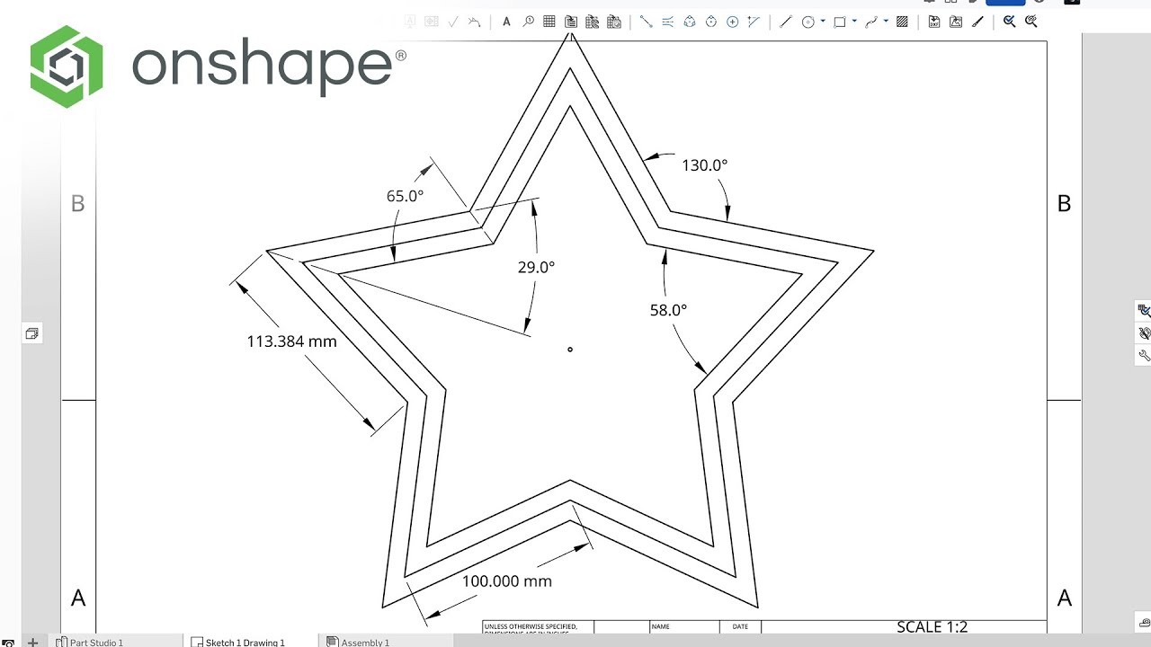 Creating and Measuring a Star (Profile Cutting Angles and Distances) in ...