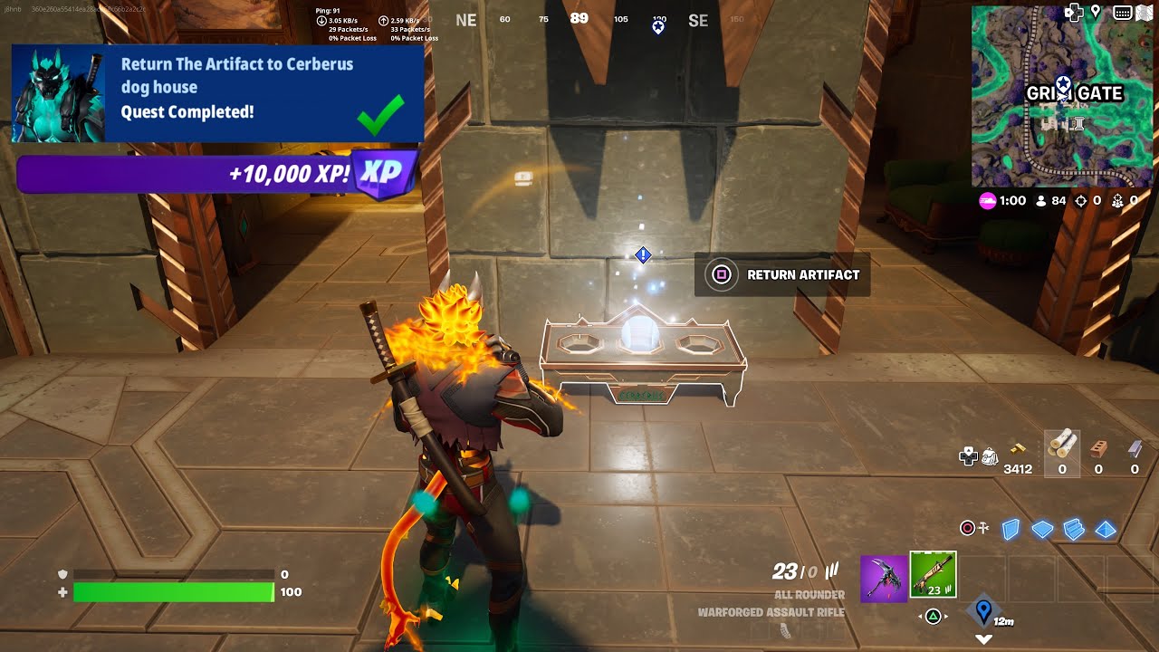 Fortnite - Return The Artifact To Cerberus Dog House (Cerberus Snapshot ...