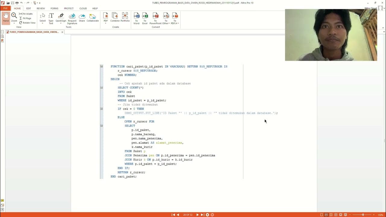 PRESENTASI PRAKTIKUM PEMROGRAMAN BASIS DATA - YouTube