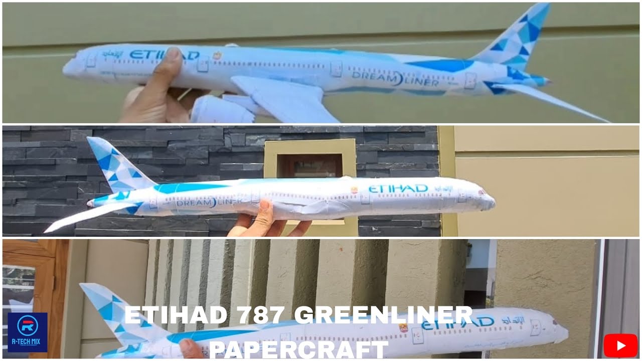 #aeroplane #papercraft #etihad#dreamliner #fyp#trend#PLANE#youtube ...