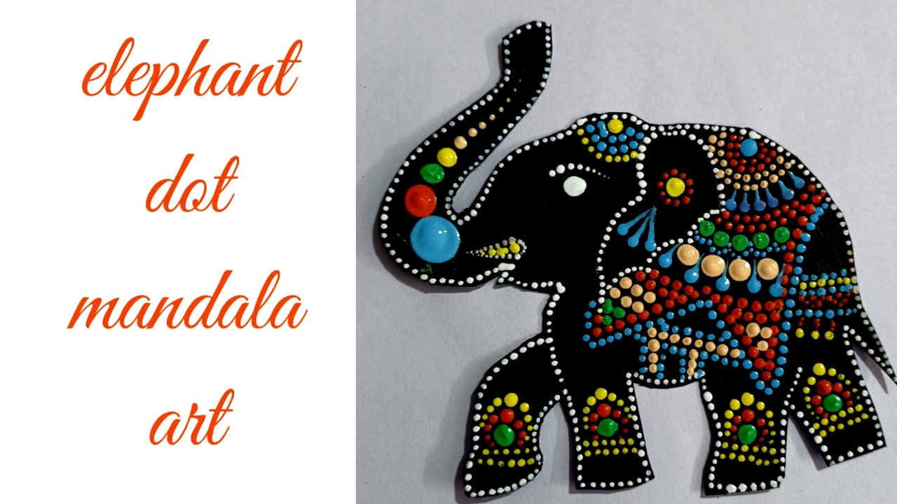elephant dot mandala art, elephant dot painting, dot mandala art, dot ...