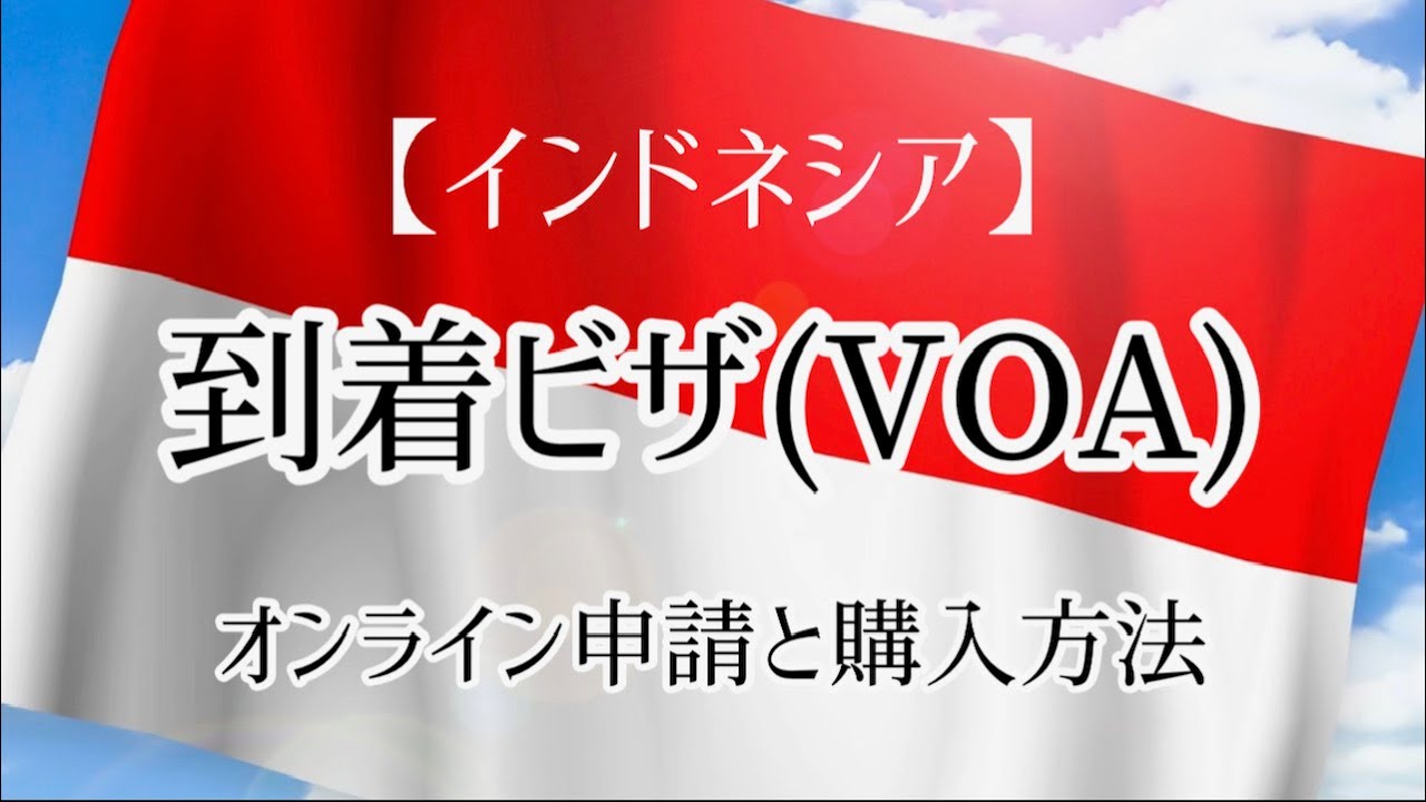 【インドネシア】e-VOA オンライン到着ビザ購入方法 - YouTube