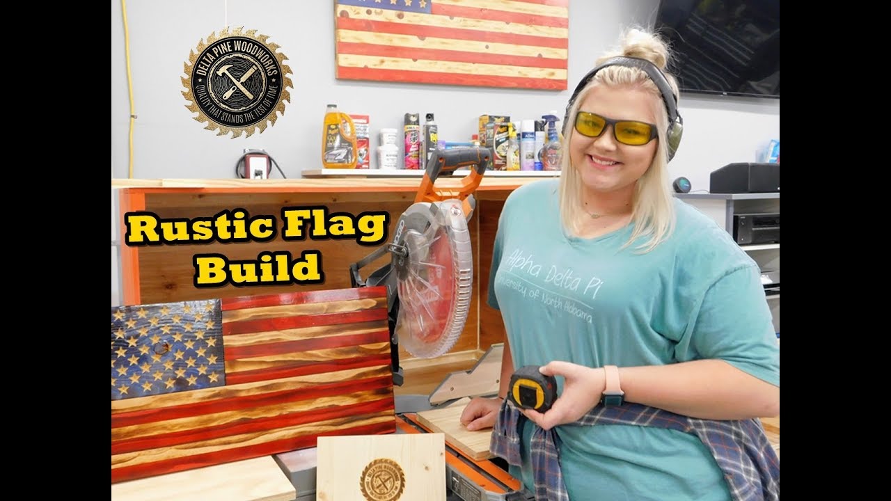 How to Build a Custom Rustic Wood Flag - Fire Torched - CNC Engraved ...