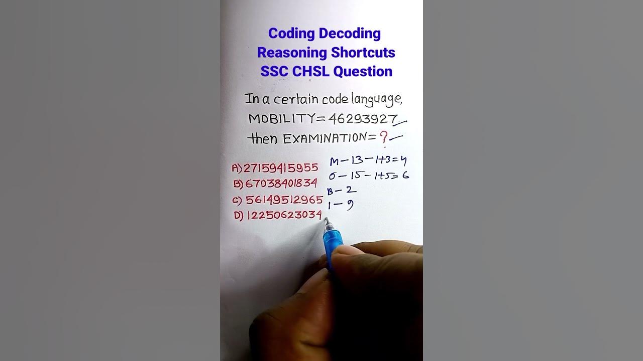 Coding Decoding Coding Decoding Reasoning Tricks Reasoning For Ssc Gd Shorts Youtube