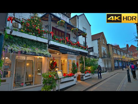 🎄London Christmas in Posh Hampstead-2021🎅🏻London Walking Tour in Winter ...