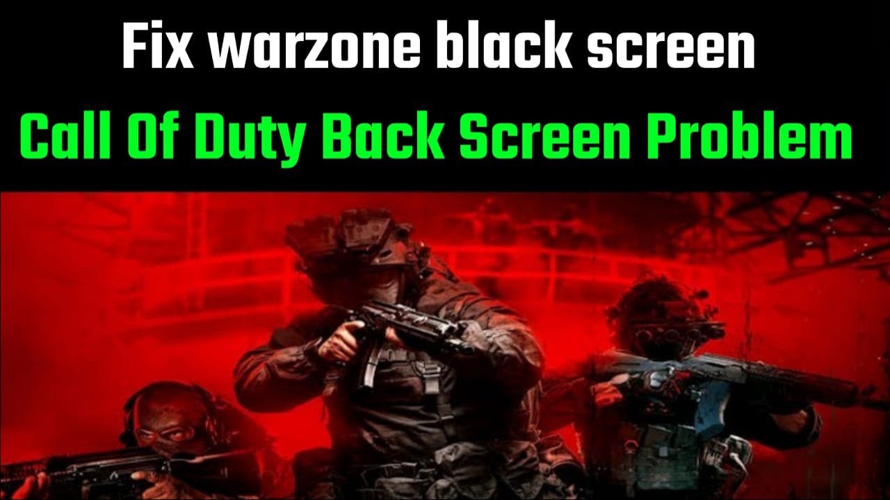 Fix warzone black screen | call of duty black screen problem | mw3 ...