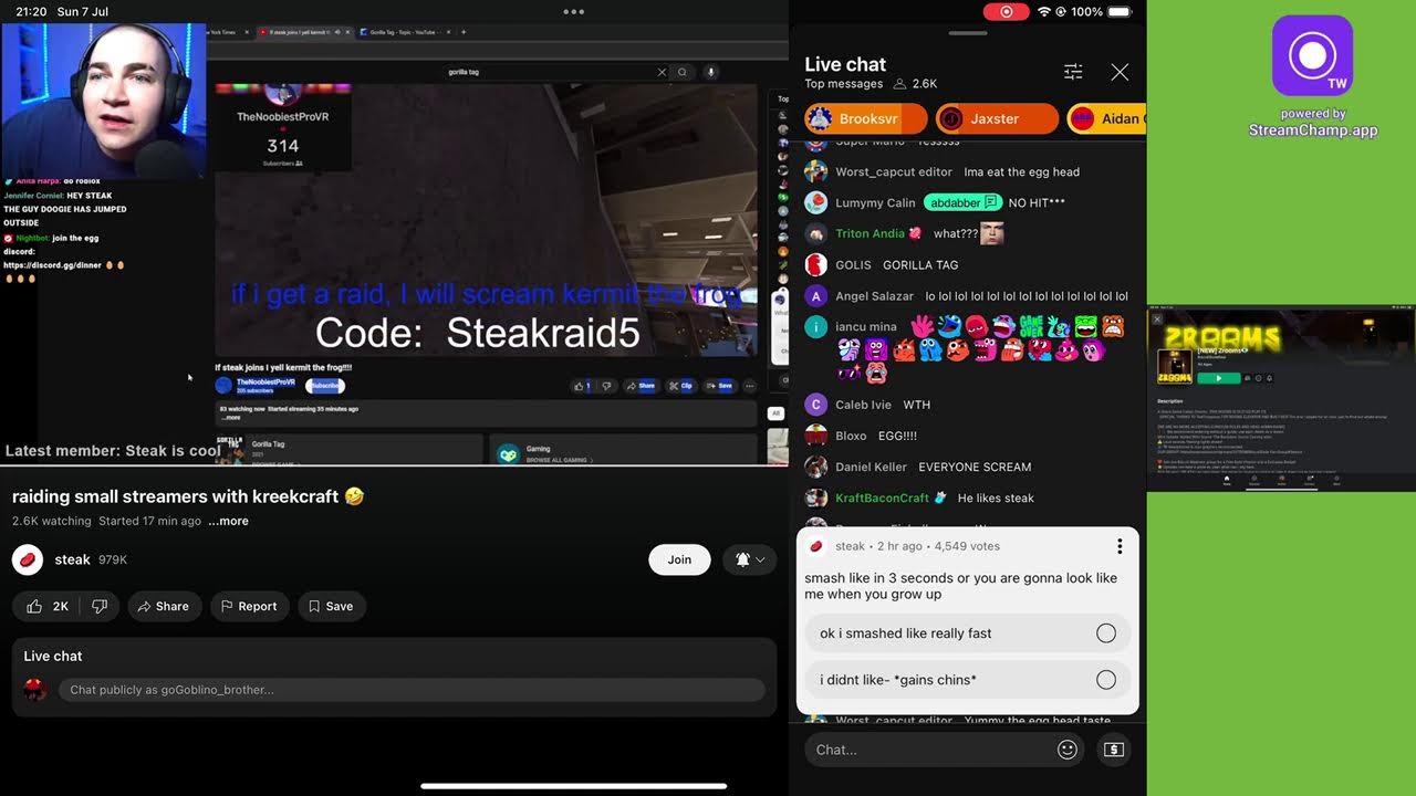 Ending stream when stack and Kerri raids me and saying a bad word - YouTube