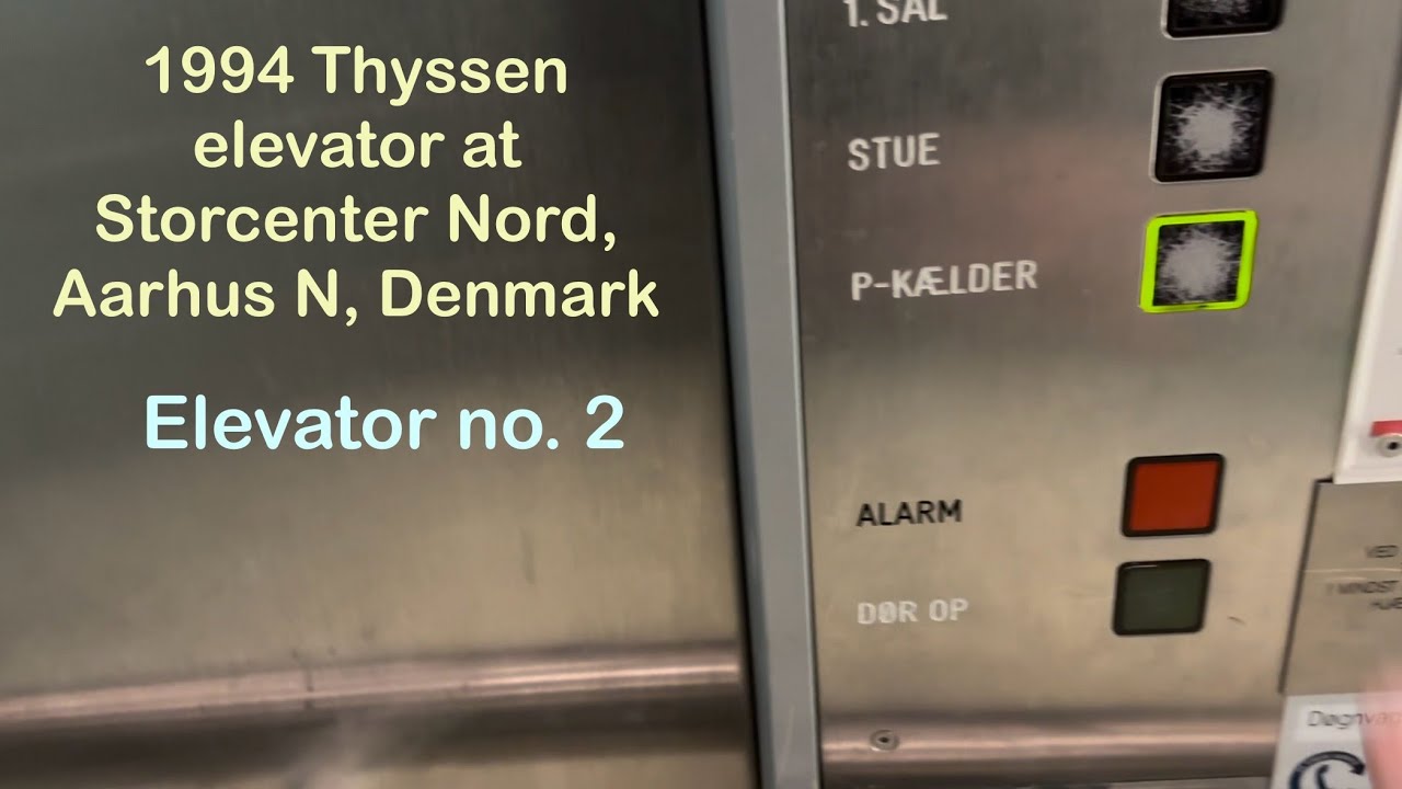1991 ThyssenKrupp Elevator at Storcenter Nord, Aarhus N, Denmark (Åbogade entrance) - YouTube
